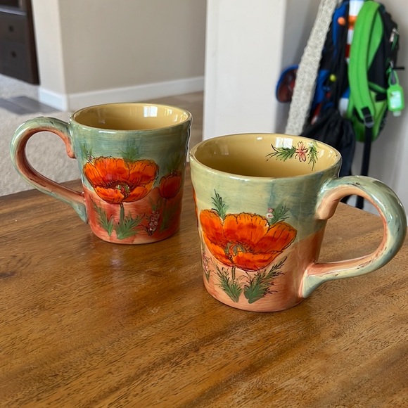 Kitchen | Terra Poppy Coffee Mug Set | Poshmark